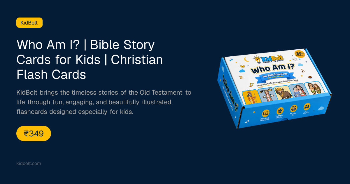 KidBolt Bible Character Flashcards for Kids – Old Testament Set | 52 ...